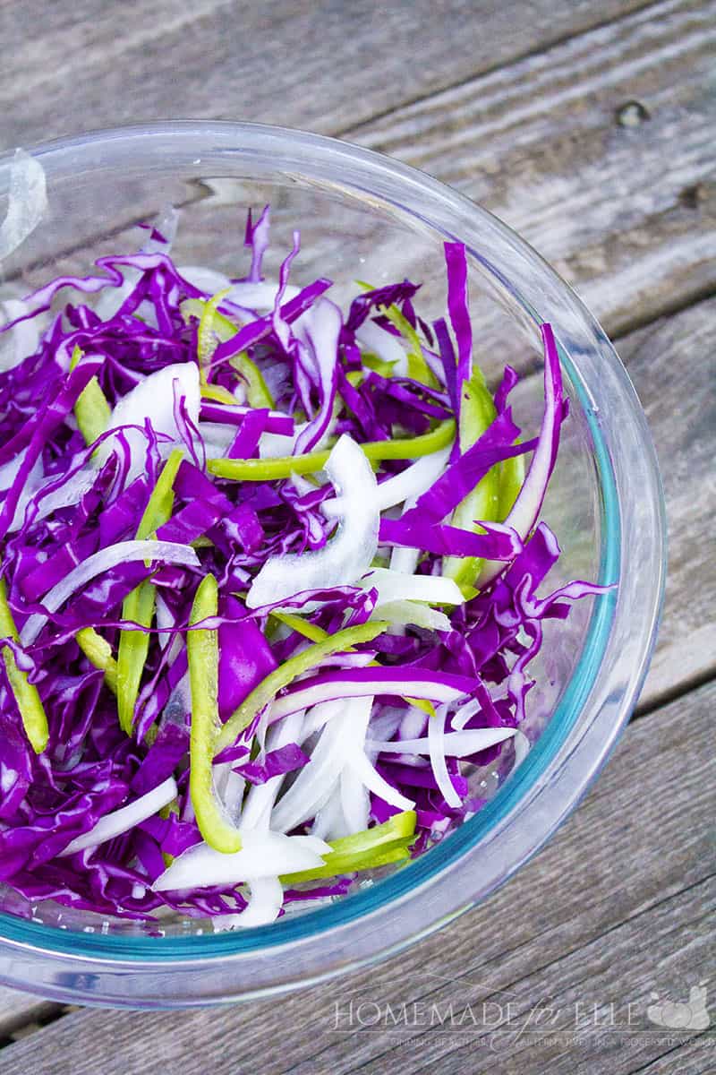 chow chow raw veggies