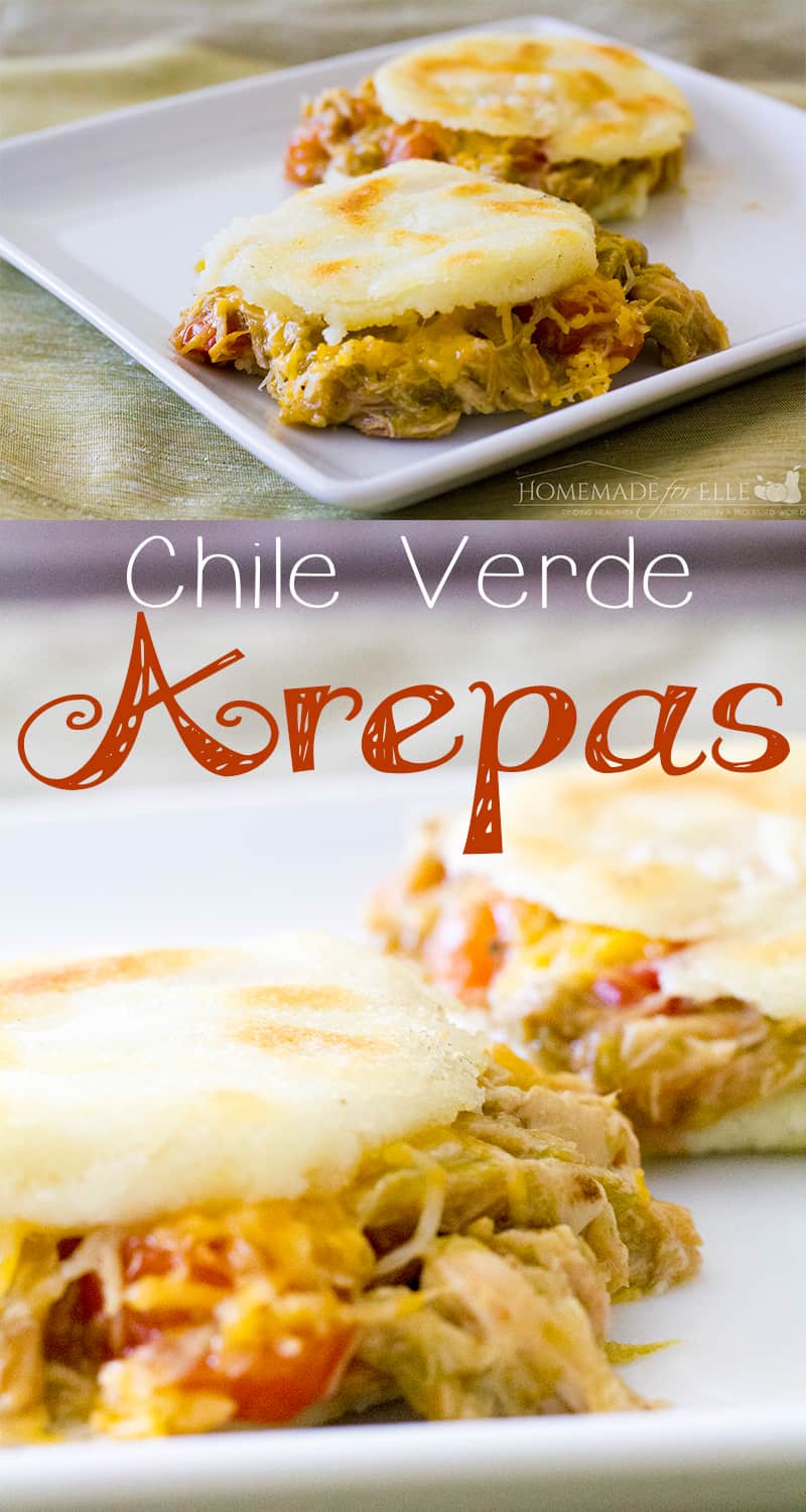 Chile Verde Arepas from Homemade for Elle